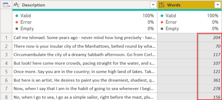 Count Words Using Lists in Power Query Efficiently