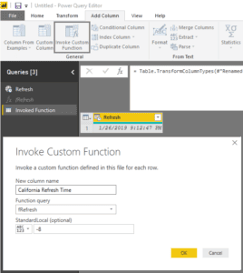 Use DST Refresh Date Function in Power BI Service