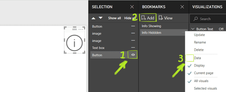Create Pop-Up Windows with Bookmark Buttons in Power BI