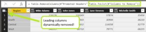 Dynamically Remove Leading Rows and Columns in Power Query