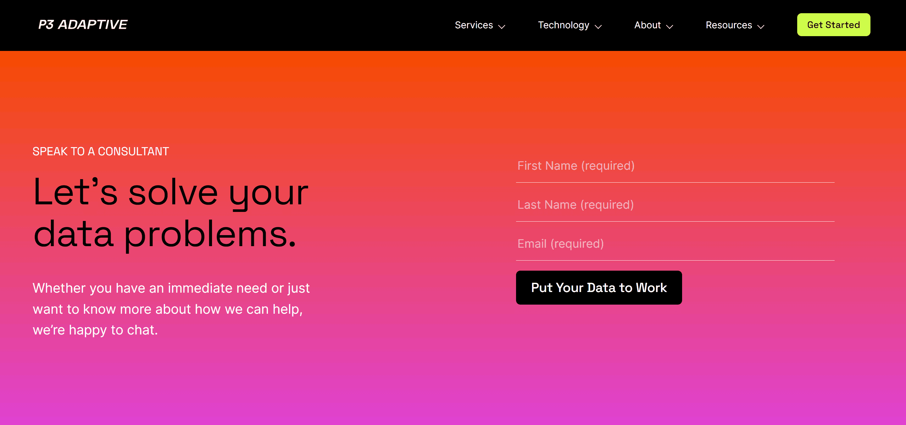 Get Started Solving Your Data Challenges Today